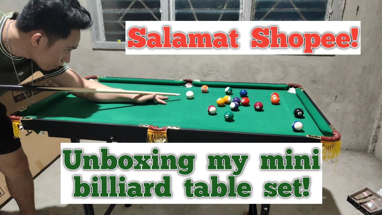 UNBOXING MY MINI BILLIARD TABLE SET | Salamat Shopee!! - YouTube