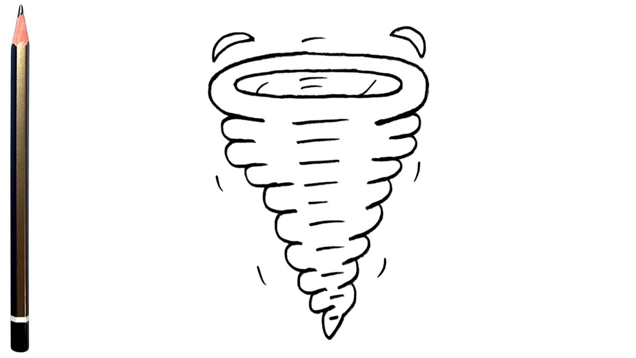 Tornado Drawing Easy And Simple Way | Kids Drawing - YouTube