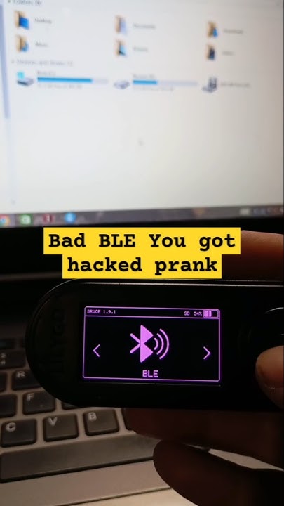 Bad BLE blue ducky you got hacked prank custom ducky script - YouTube
