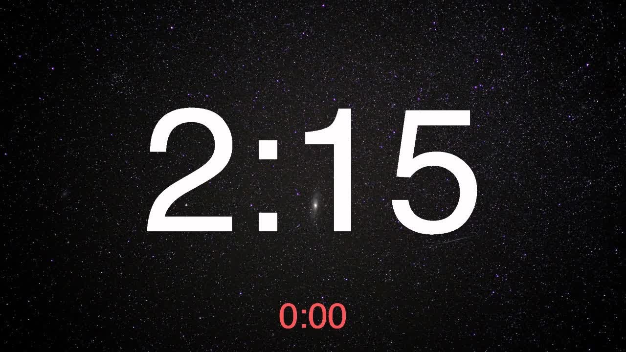 2 Minute 15 Second Timer (Outer Space) - YouTube
