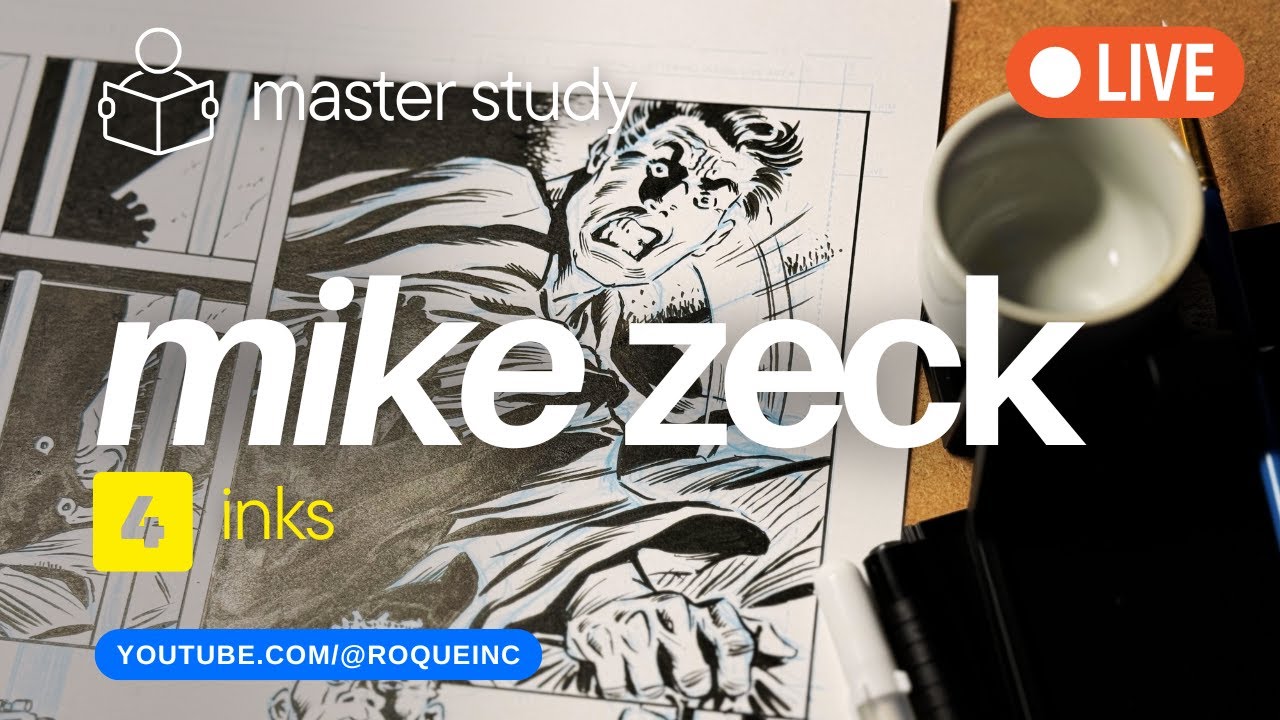 🎨 MASTER STUDY: MIKE ZECK - Part 4 (Inks) - YouTube