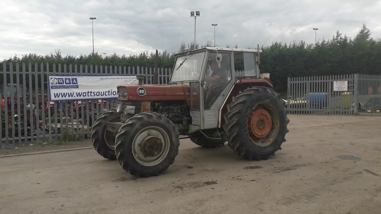 Massey Ferguson 188 4wd tractor Auction lot 3136 - YouTube