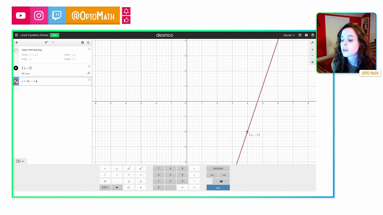 Desmos Parallel & Perpendicular Linear Equations Review - YouTube