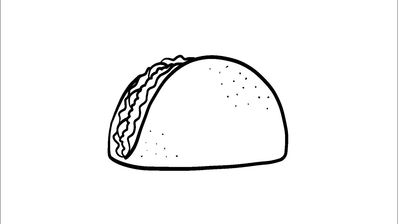 How to Draw a Simple Taco | Step-by-Step Lesson - YouTube