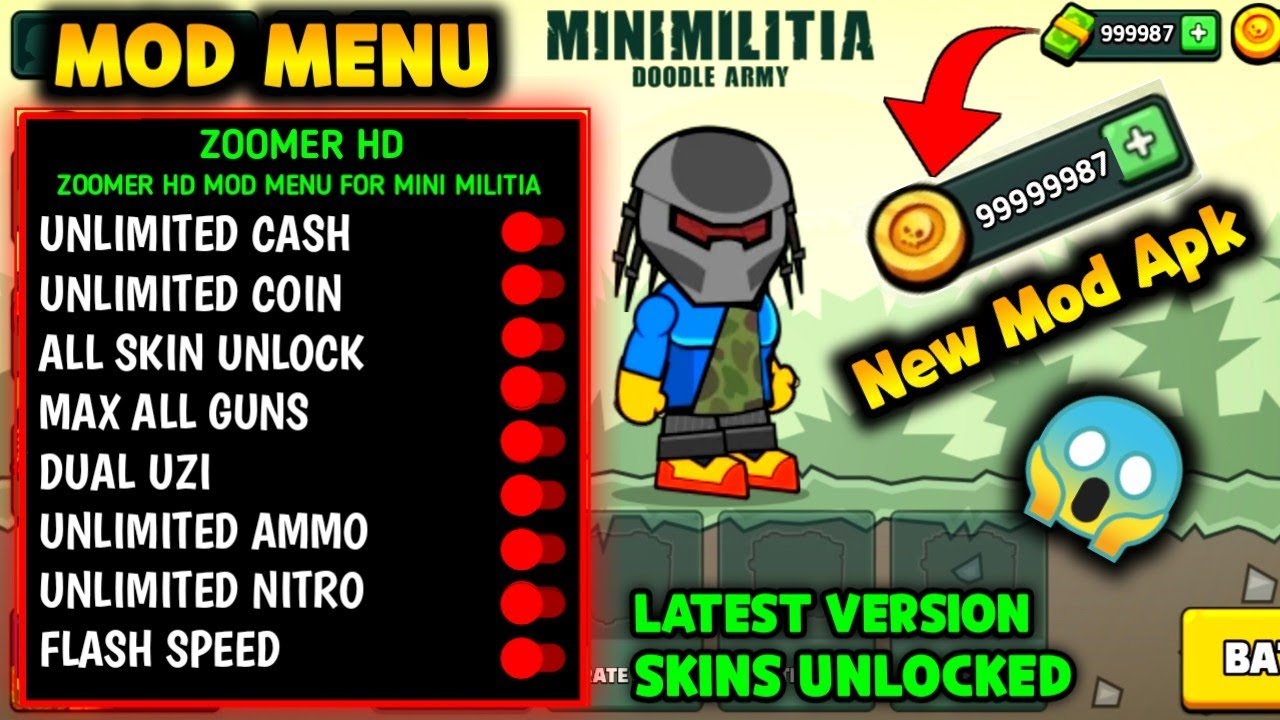 Mini Militia Mod Apk | Mini Militia New Mod Menu | Mini Militia Hack ...