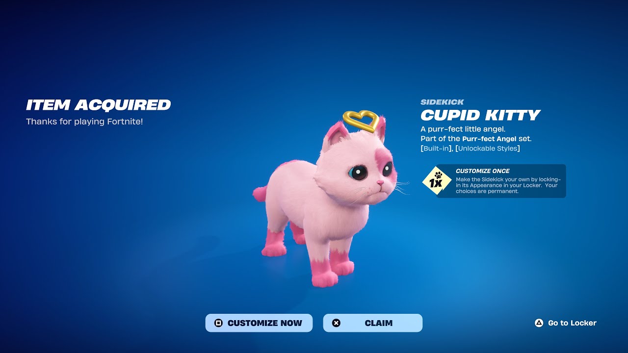 How To Get Cupid Kitty Sidekick For FREE! (Fortnite) - YouTube