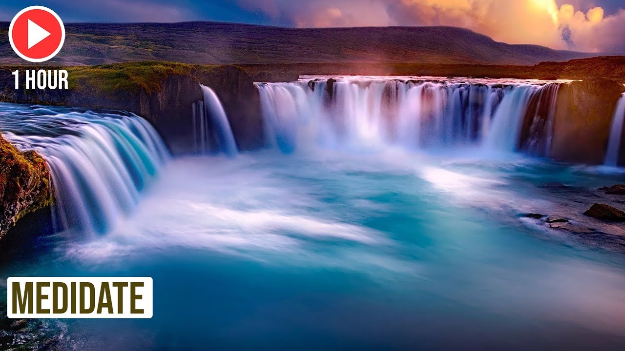 One Hour of Water flow sound with Deep Relaxing Music | Musical Therapy ...