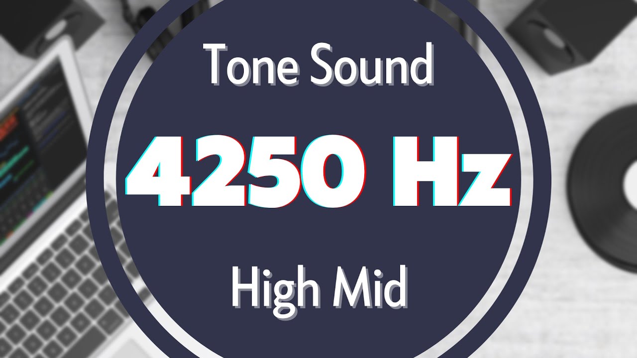 4250 Hz Frequency Sound. Tone Audio Signal. Sine Waveform. High MID ...