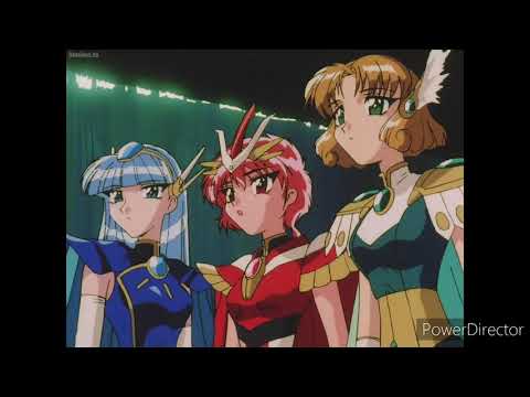 Magic Knight Rayearth Dark Emeraude Attacks Hikaru Umi & Fuu Ep 20 English Dub