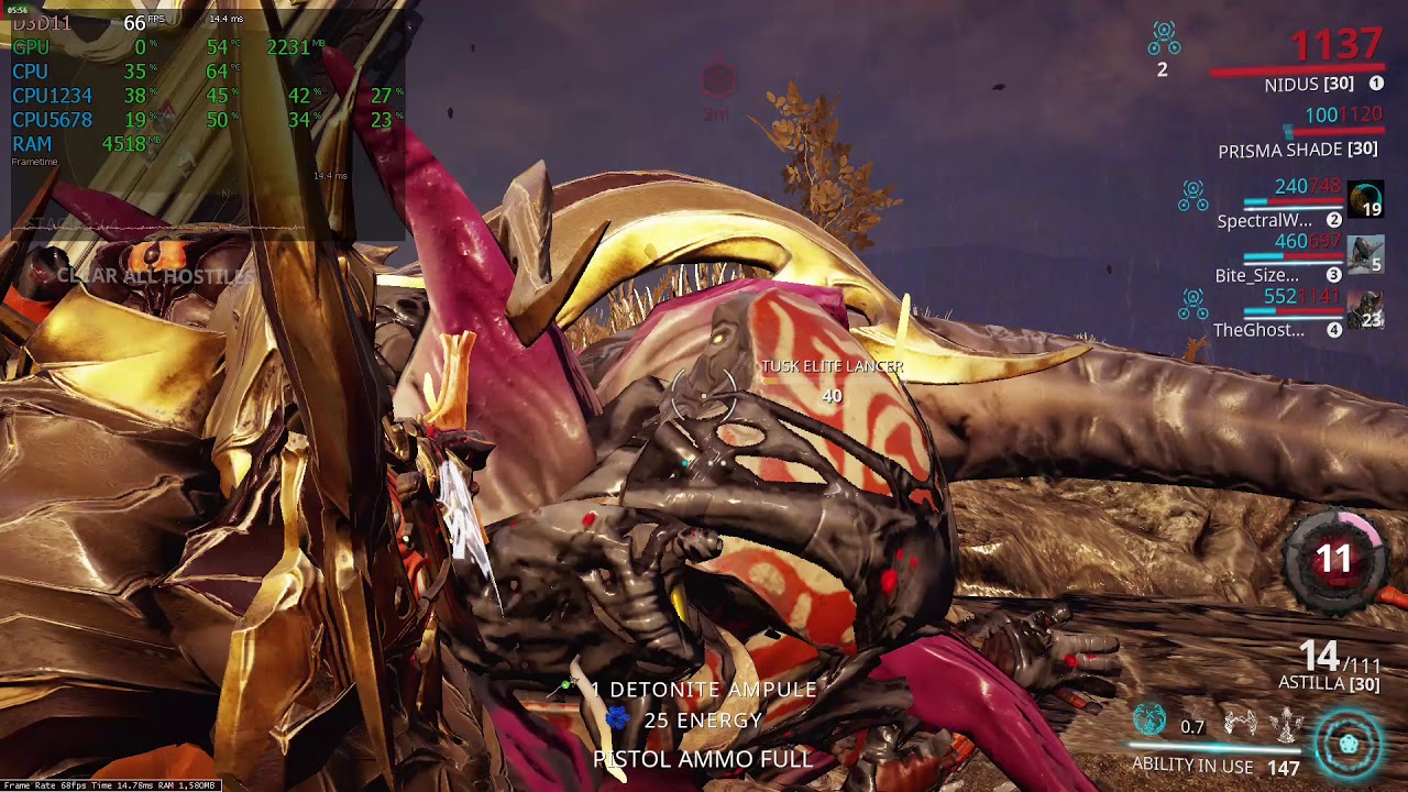 Warframe PoE gameplay benchmark (1080p Low) on i7 2600 and RX 470 - YouTube