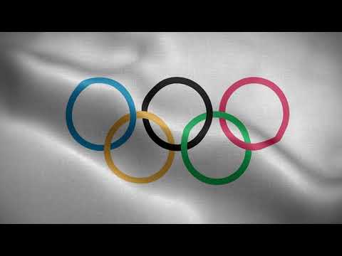 Olympic Flag Loop Background 4K Free Stock Video
