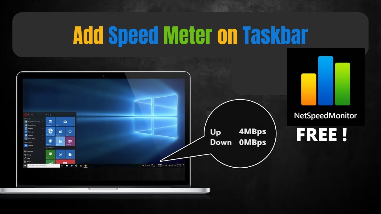 How to Add Speed Meter in Desktop Taskbar Windows 2023 - YouTube