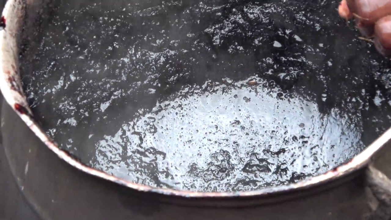 Adinkra Black Dye Process at Ntonso Craft Village - Ghana may 2018 Tour ...