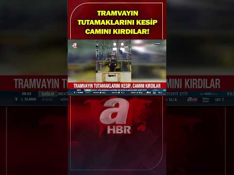 Kayseri'de Tramvaya Binen Grup Tutamakları Kesip Camları Kırdı #shorts