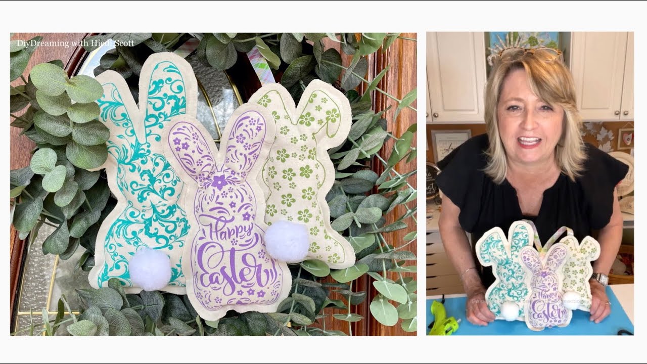 DIY Canvas Bunny Stuffies Door Hangers | Magnolia Design Co - YouTube