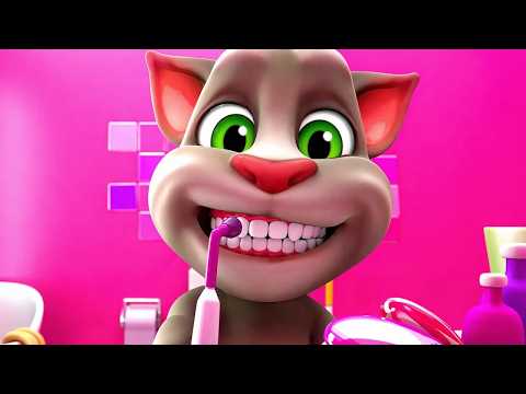 Talking Tom 🐱 DİŞLERİMİZİ FIRÇALAYALIM 😮 Süper Çekim Gücü Kontrolden Çıktı! 🪥 Komik Çizgi Film