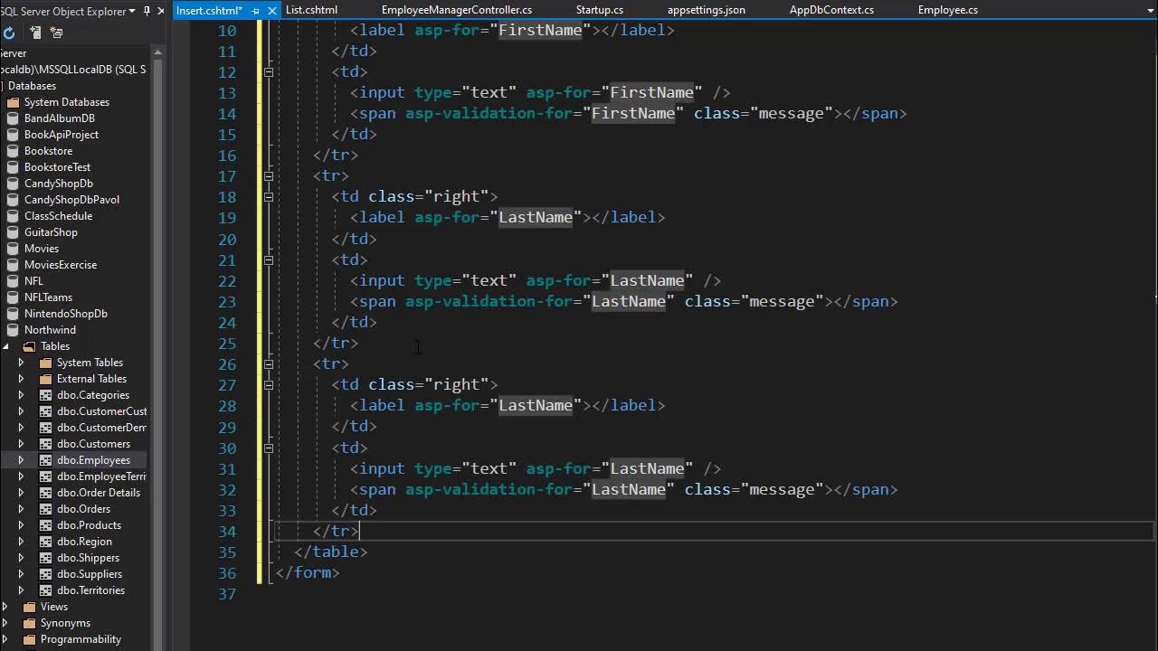 Beginning .NET Core MVC, Razor, API, Blazor, Azure Course - Insert View 18/34 - YouTube