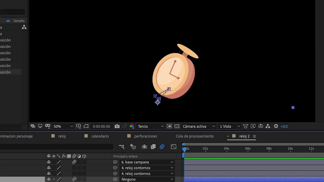 Animacion de reloj usando expresiones - YouTube
