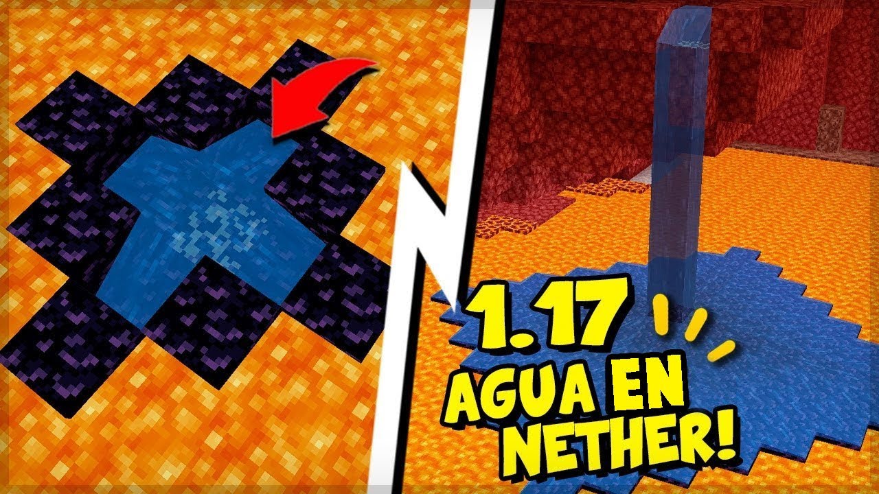 MINECRAFT 1.17 - NUEVO BUG QUE PERMITE COLOCAR AGUA EN EL NETHER! 😱 (21w03a) - YouTube