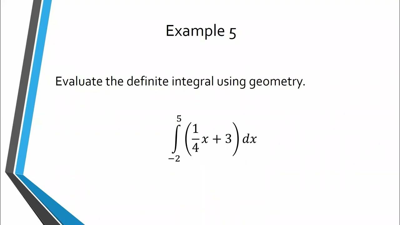 Calculus 1. Section 5.2e Definite Integral - YouTube