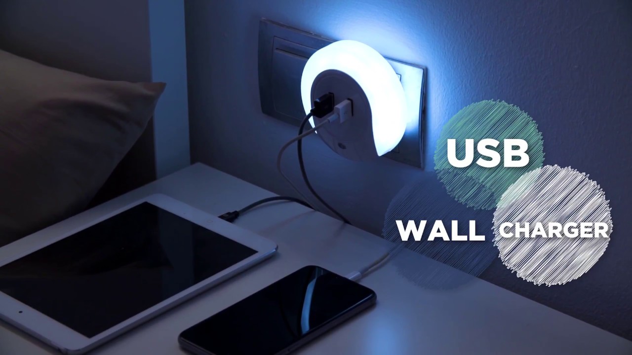 Lusb USB Charger Adapter with 2 in 1 LED - YouTube