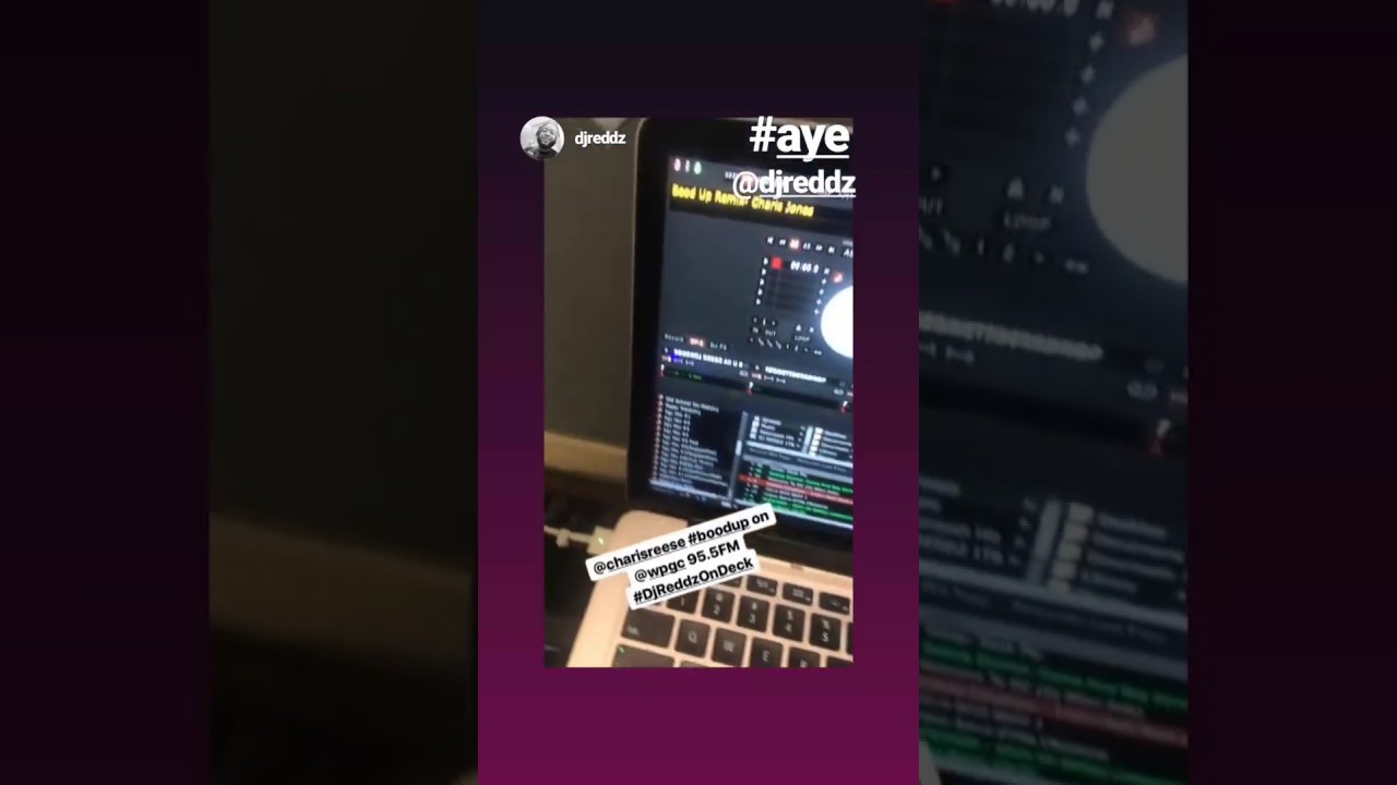 DJ Reddz shootouts Charis Jones on WPGC 95.5 fm - YouTube