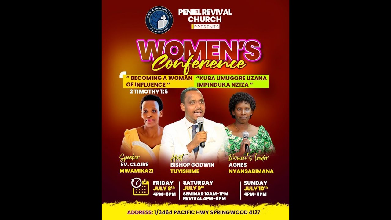 PENIEL REVIVAL CHURCH AUSTRALIA WOMEN'S CONFERENCE DAY 3. 10/07/2022 ...