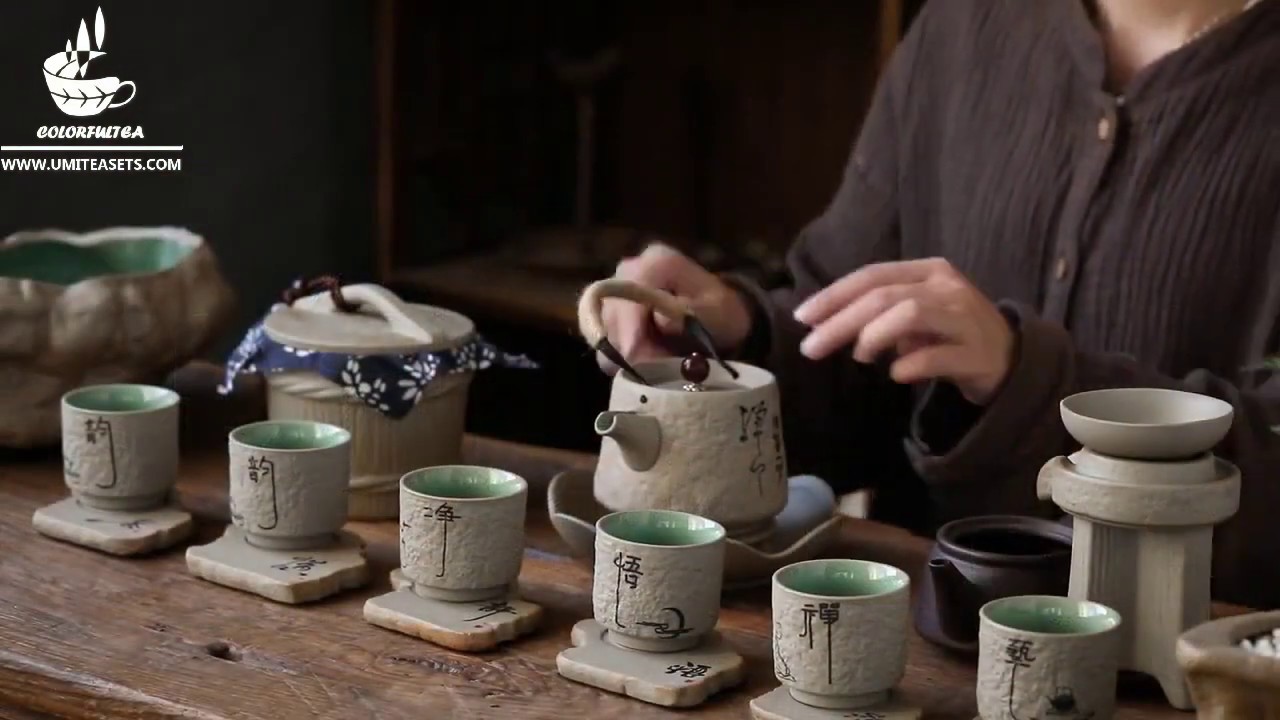 Chinese Zen Stone Style Tea Set - YouTube