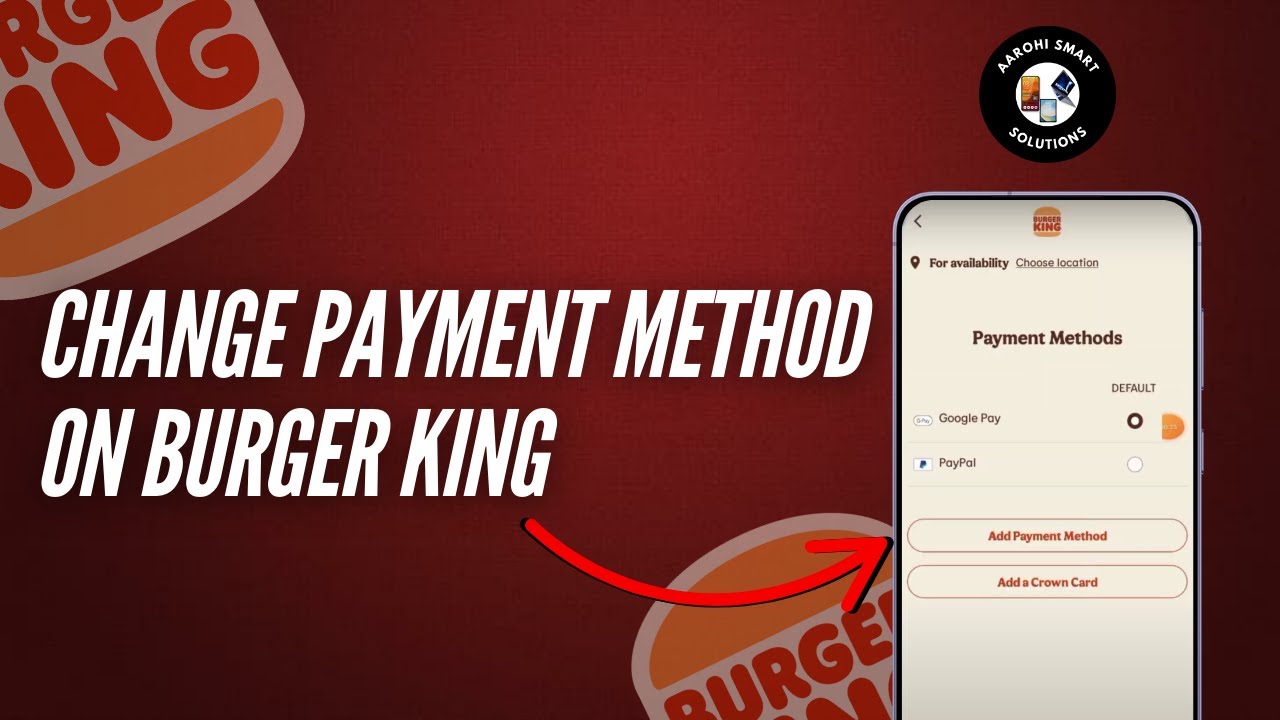 Change Payment Method in Burger King App - YouTube
