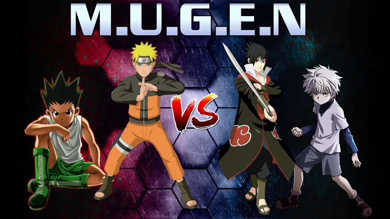 Mugen JUS - Naruto and Gon vs Killua and Sasuke (CPU vs CPU) - YouTube