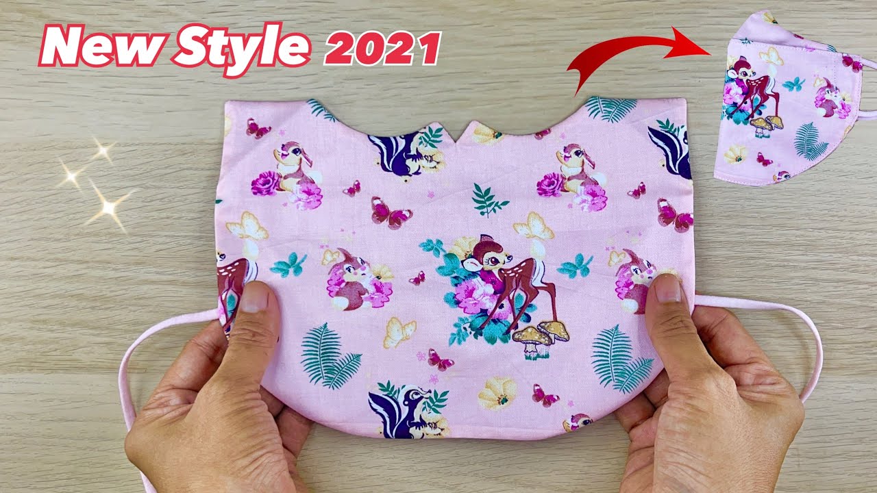 NEW Mask Design 2021 Beautiful 3D Mask! DIY Breathable Face Mask Sewing ...