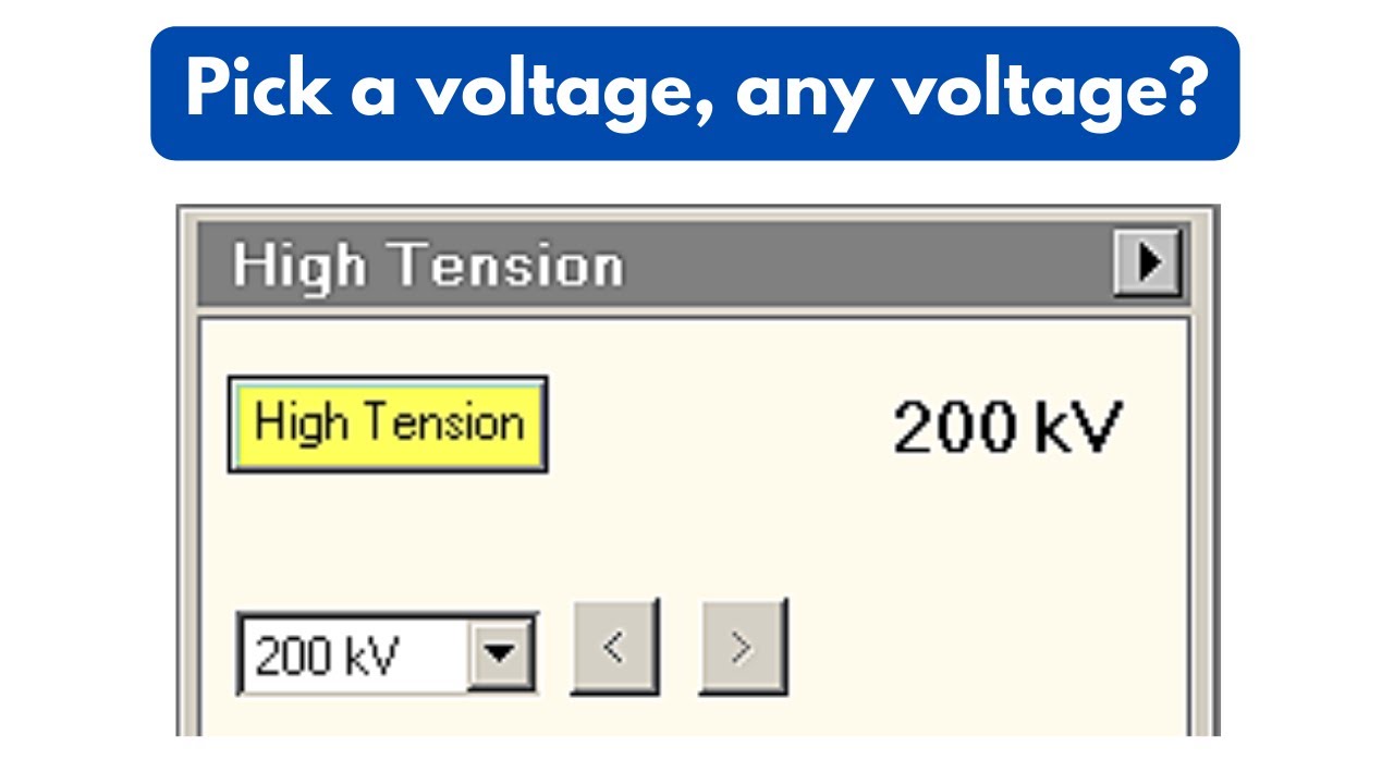 How to choose S/TEM operating voltage - YouTube