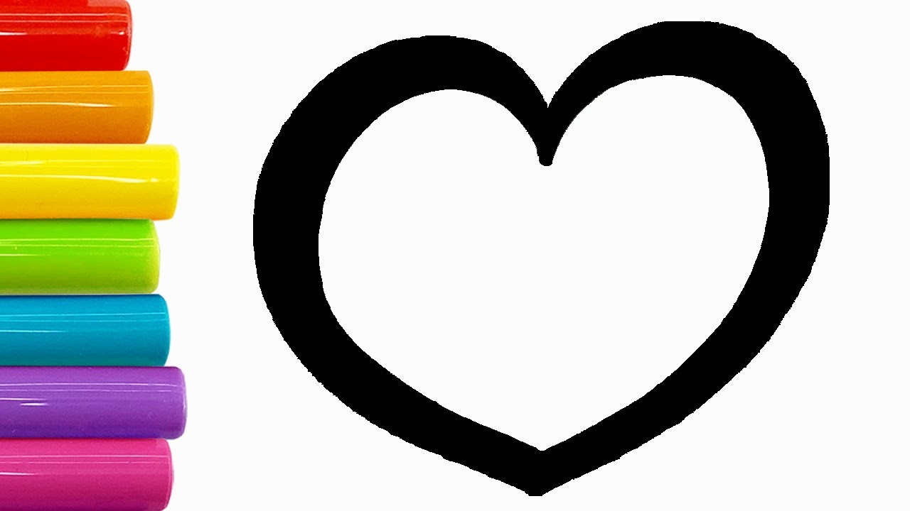 Heart Drawing For Kids & Toddlers - YouTube