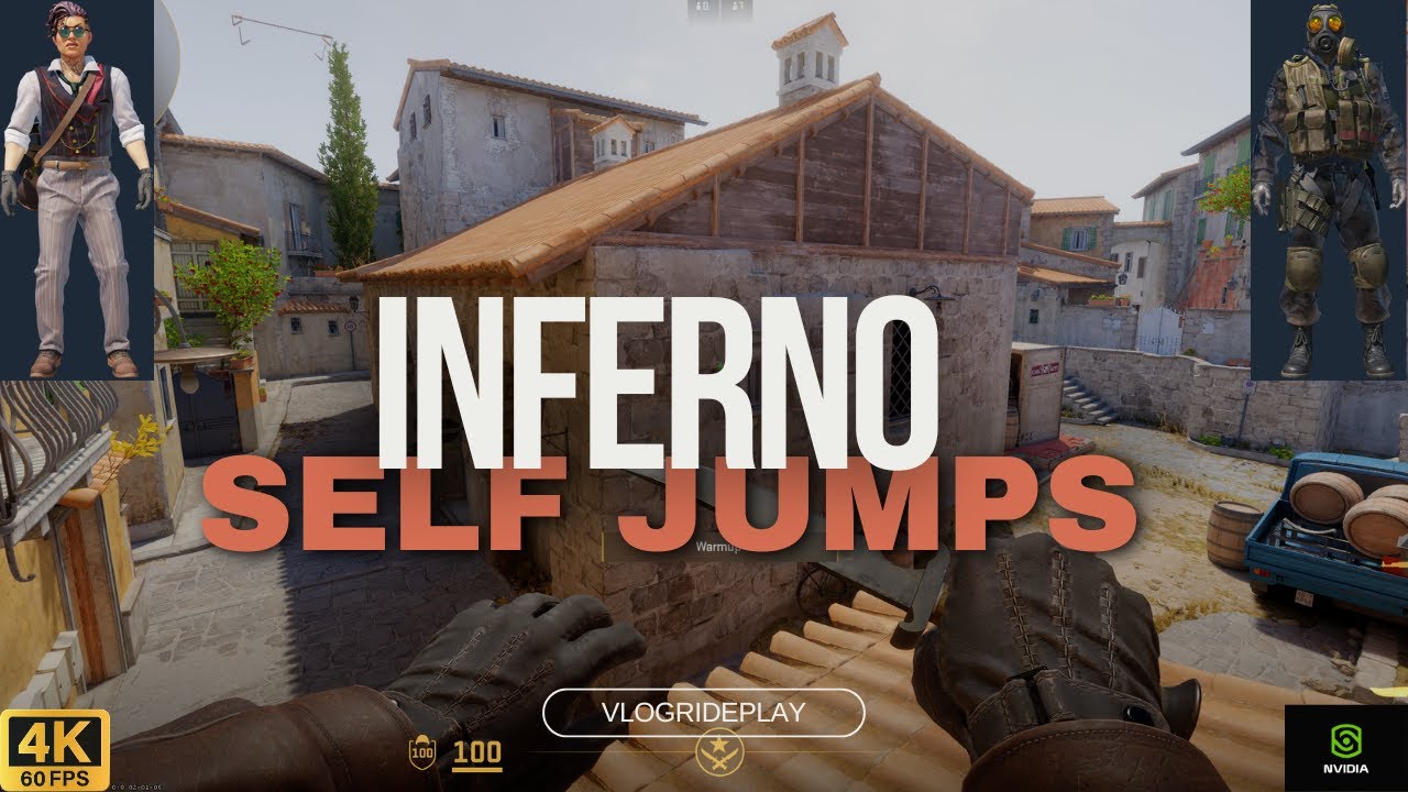 Inferno cs2 all self jumps 2025 | self boost | self jump | balcony jump ...