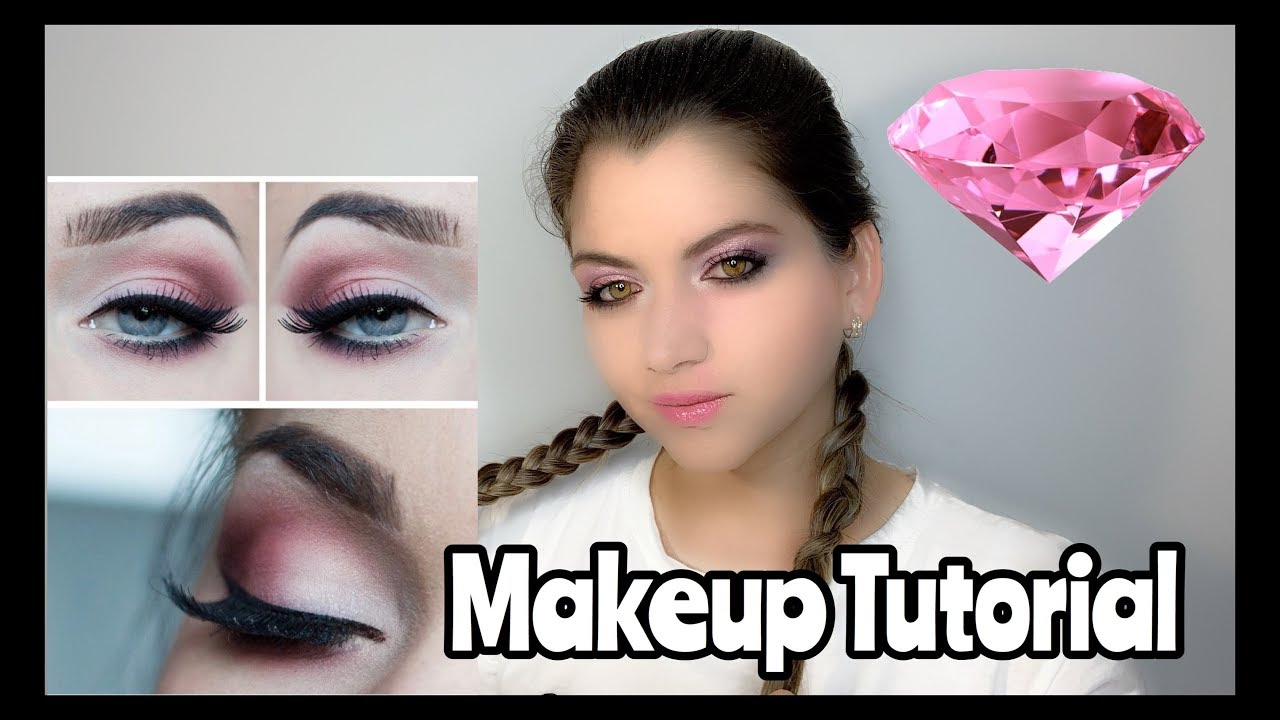 Maquillaje paso a paso en tono Rosa - YouTube
