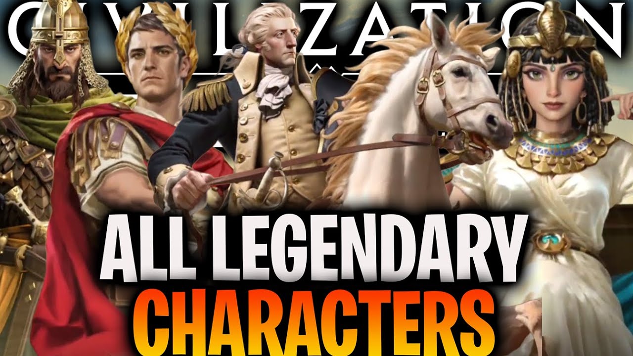 ALL Legendary Heroes in Civilization Eras & Allies First Look! - YouTube