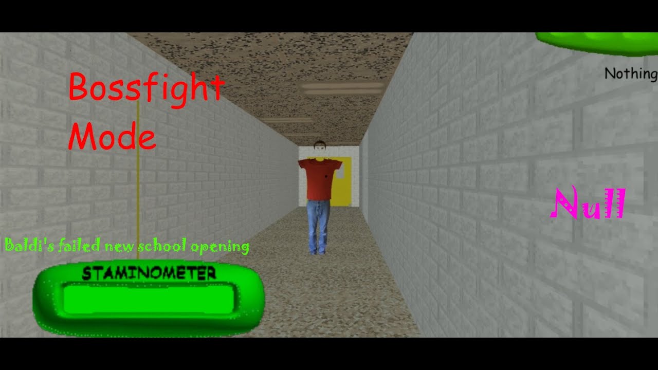 Baldi's failed new school opening beta 1.4 Bossfight style - Baldi's basics mod - YouTube