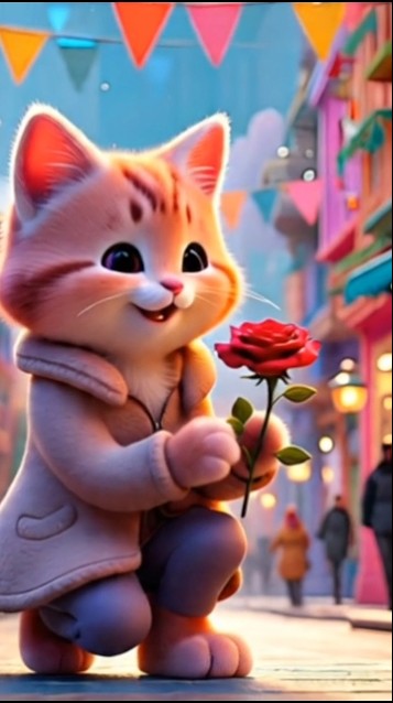 "A Cute Cartoon Cat's Sweet Proposal in the City!" Part 5 #cat # ...