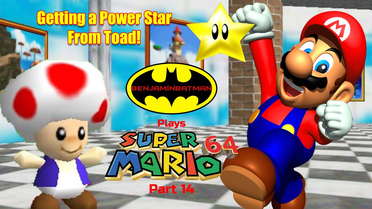 Getting a Power Star From Toad! Super Mario 64 Gaming Video (Part 14 ...