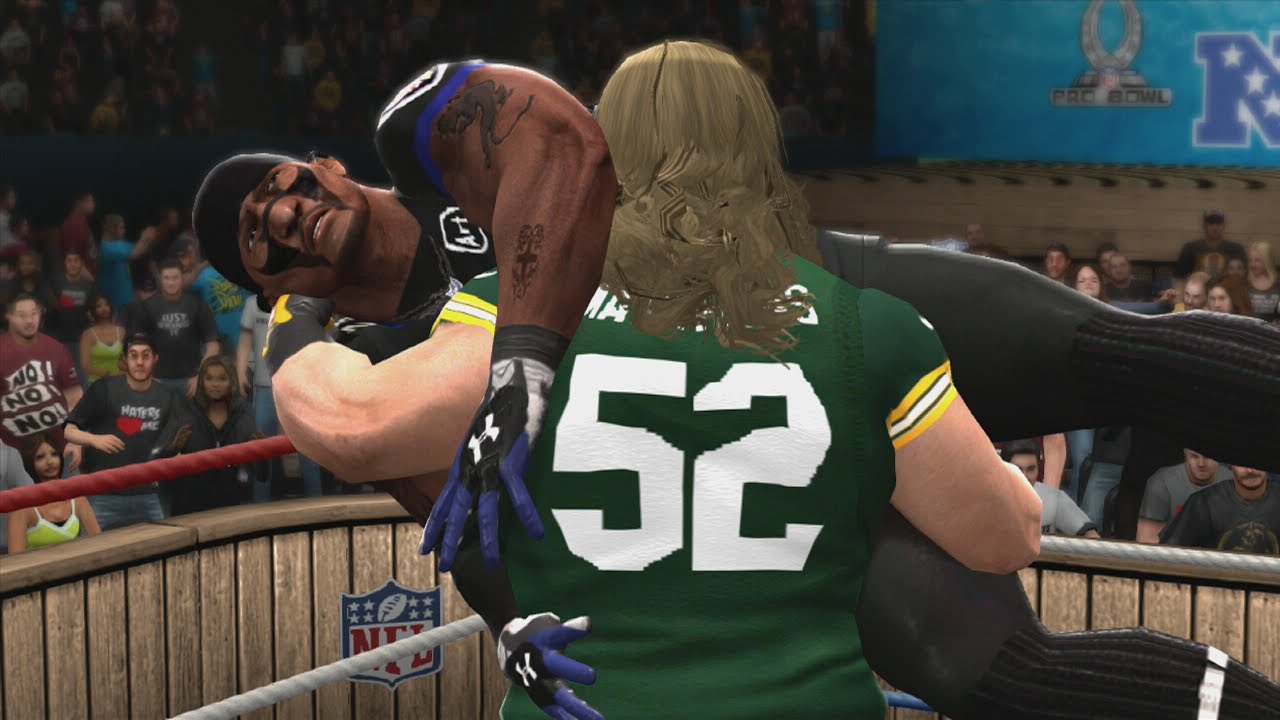NFL Extreme Rules Smackdown EP5 - Ray Lewis vs Clay Matthews (WWE 2K14 ...