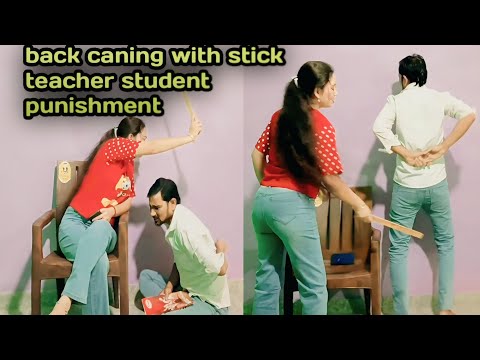 Back caning with stick | punishment by tuition teacher | tution teacher give punish her students 