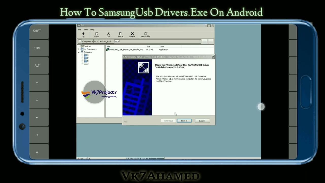 How To Install Samsung Usb Driver .Exe On Android || Vk7projects || Exagear Windows emulator ...
