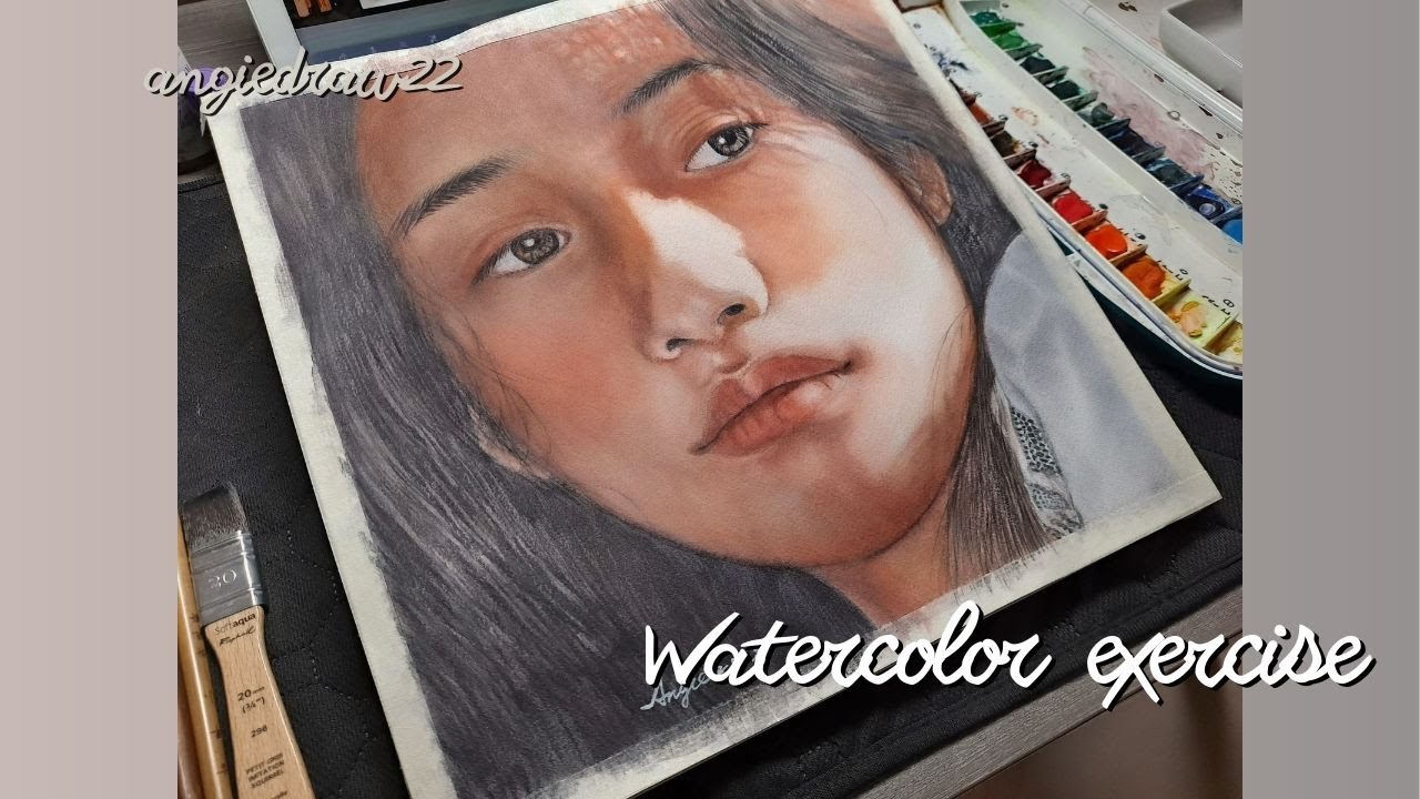 Midday Reverie's Gentle Gleam / watercolor painting /portrait /painting ...