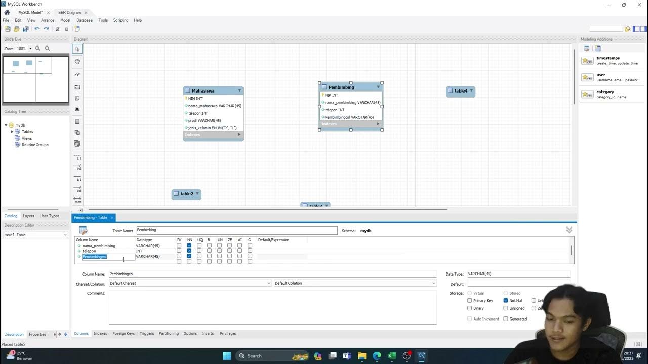 Membuat ERD KKN Menggunakan MySQL Workbench (UTS BASIS DATA) - YouTube