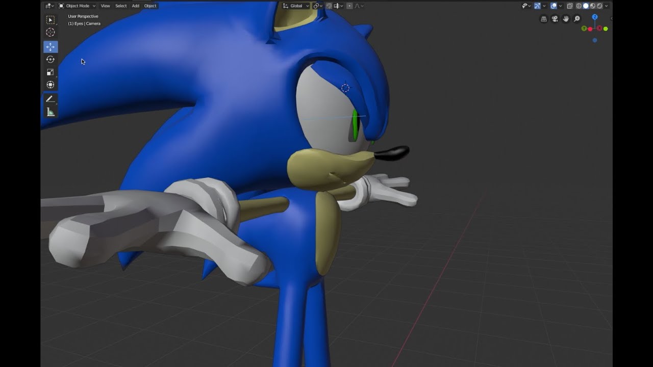 Preparing my 3D Sonic model to be rigged in blender - YouTube