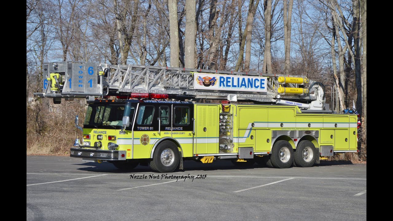 Reliance Fire Company- Tower 61 and Squrt 61- Response Videos - YouTube