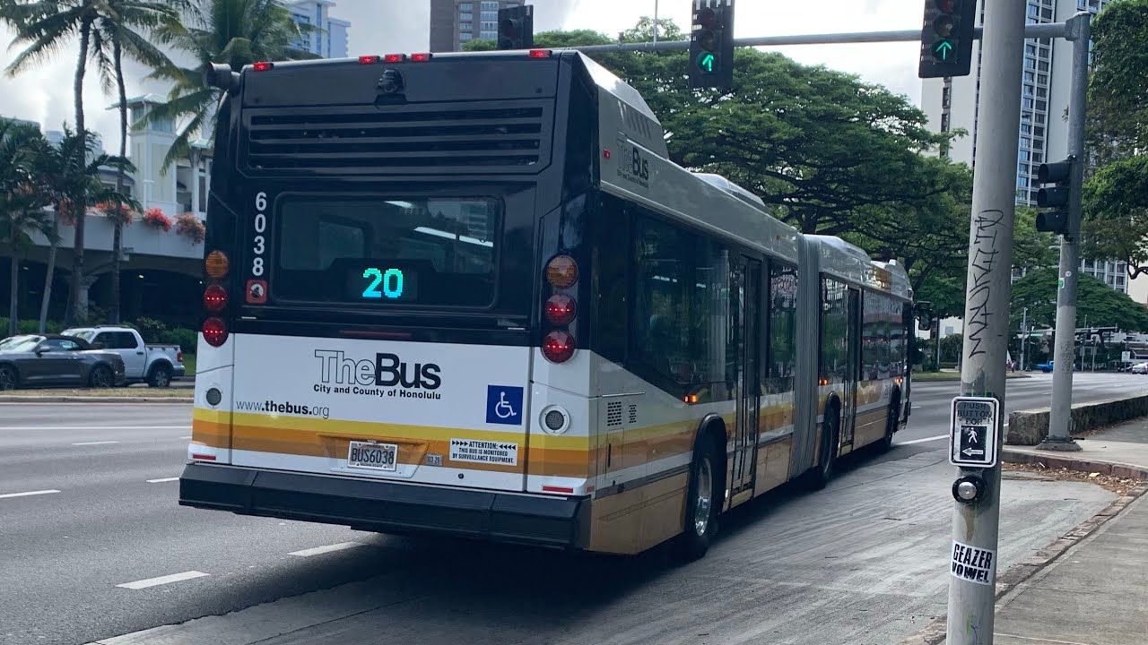 Honolulu TheBus #6038 [2023 NovaBus LFSA] Route 20-Waikiki Beach ...