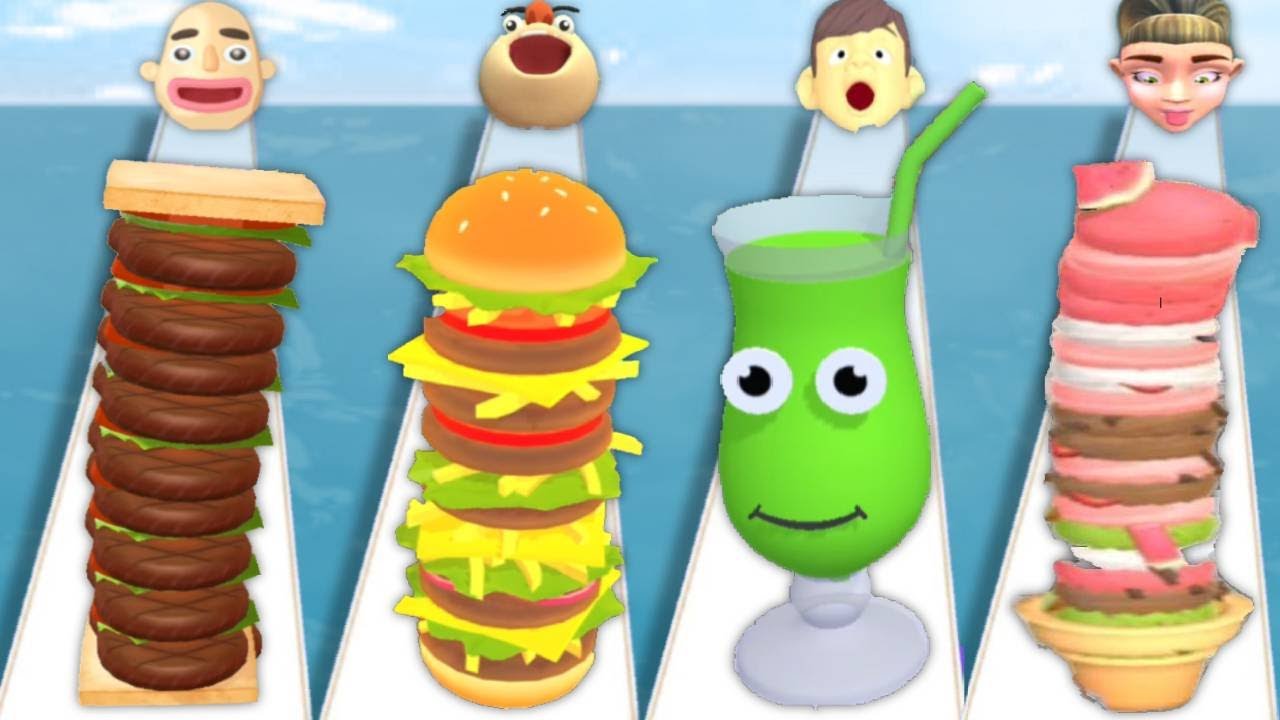 SANDWICH RUNNER vs BURGER RUSH vs JUICE RUN vs ICE CREAM RUN - Mod APK ...