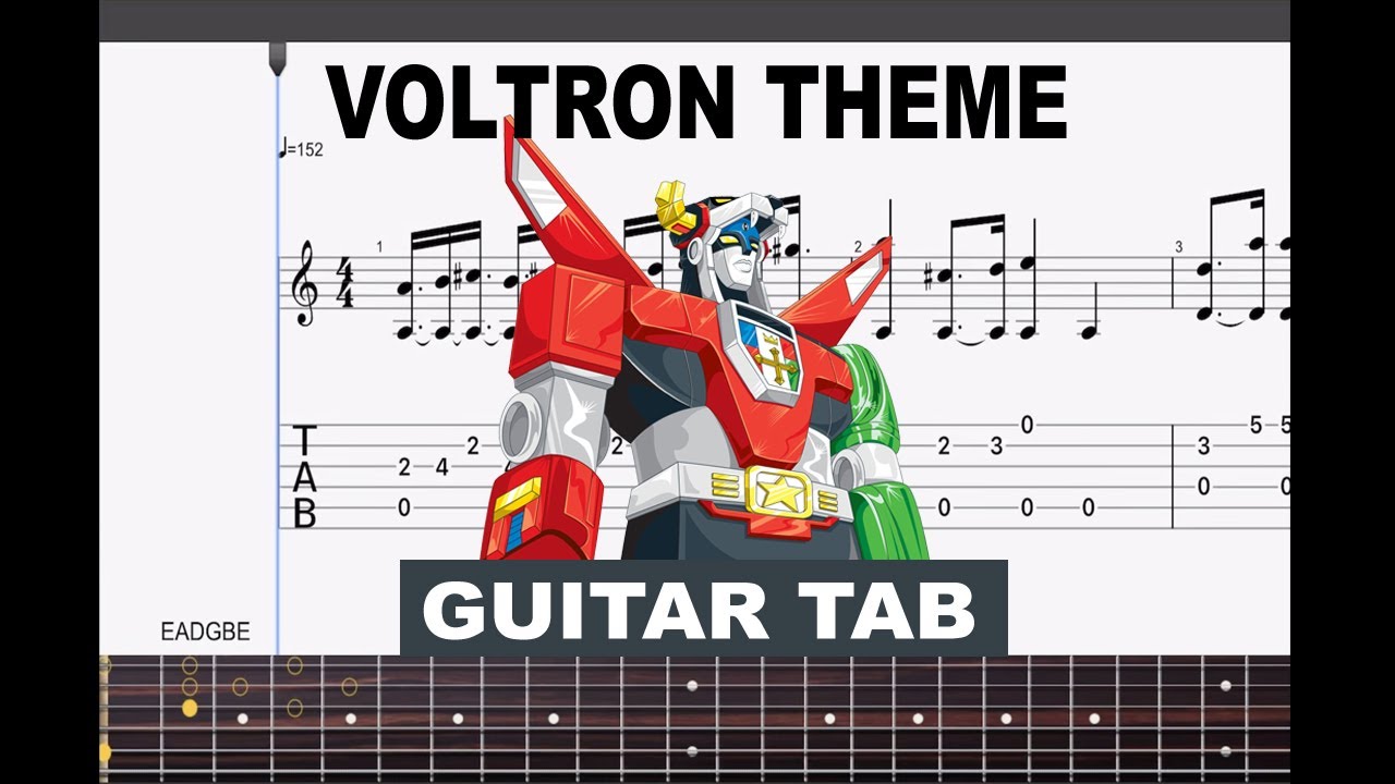 Voltron Theme (80's Cartoon) - Fingerstyle Guitar Tab - YouTube