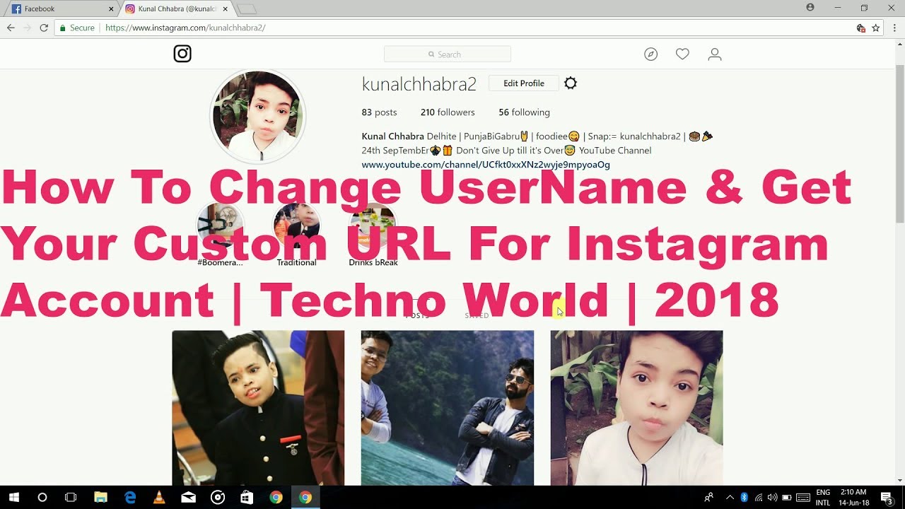 Change UserName & Get Your Custom URL For Instagram Account | Techno ...